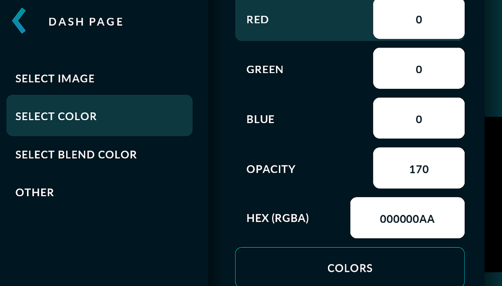 How change the dash page color with action? - General RealDash ...