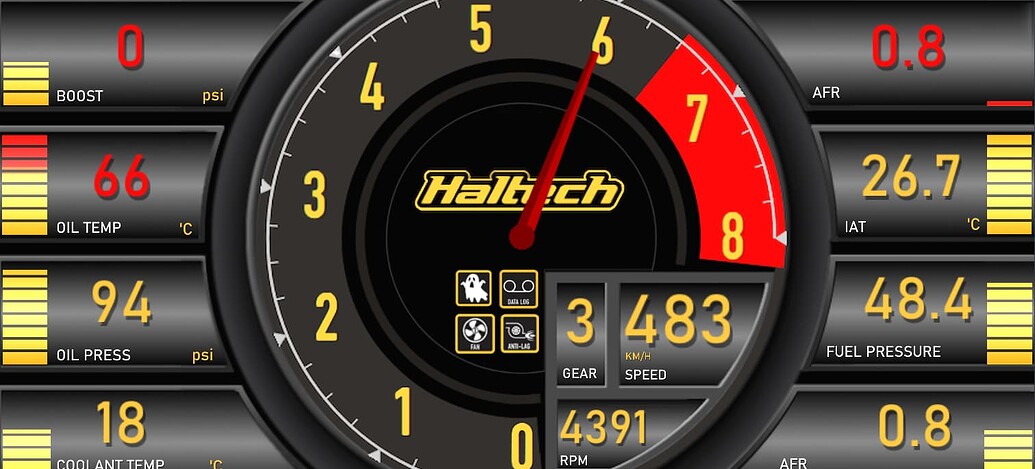 Haltech IC-7 style hero dash page - Generic Design Discussion ...