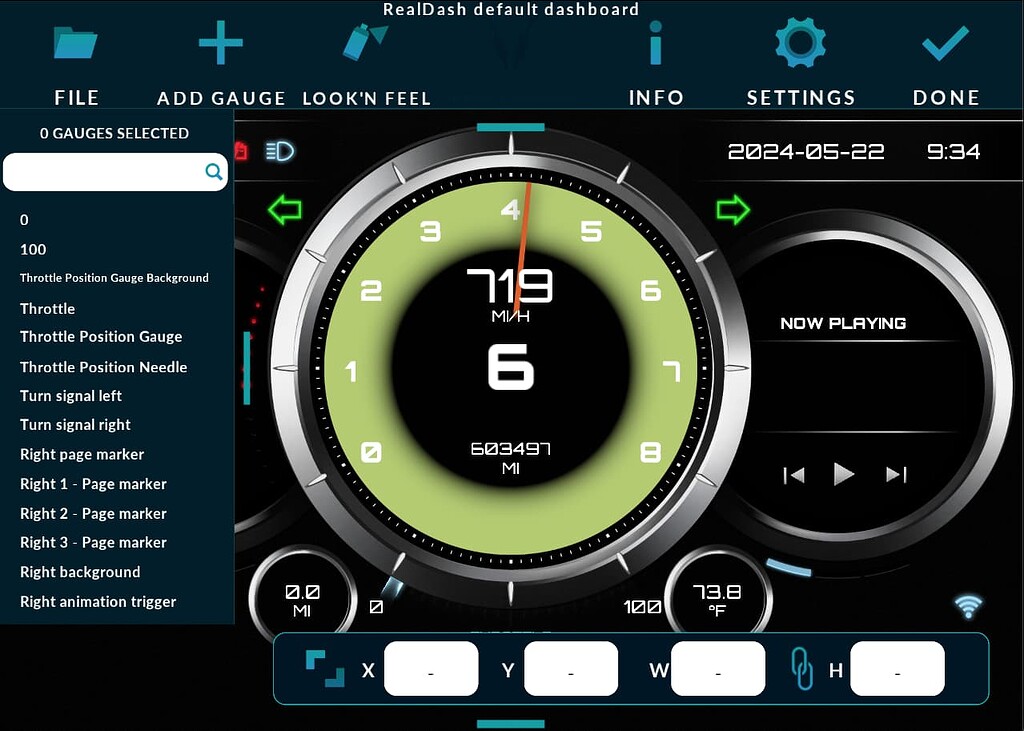 How do you see the stuff on the left side of the dashboard in edit mode ...